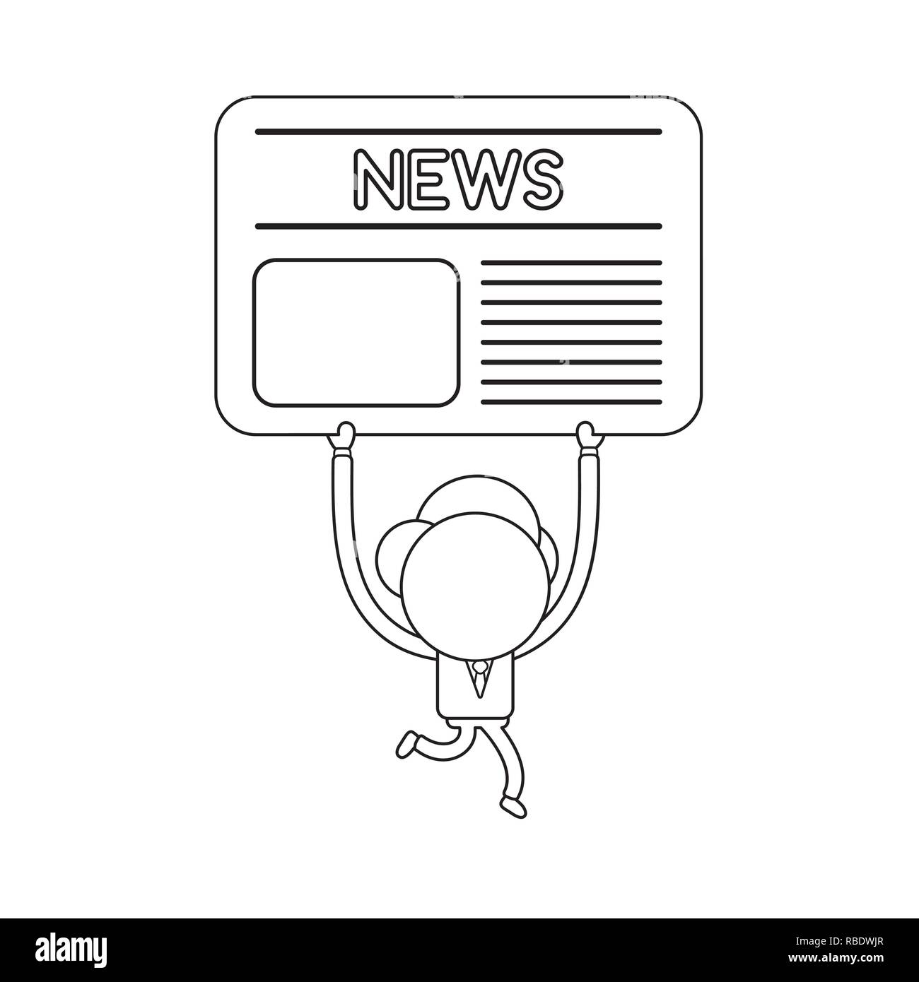Vector illustration concept of businessman character running and ...