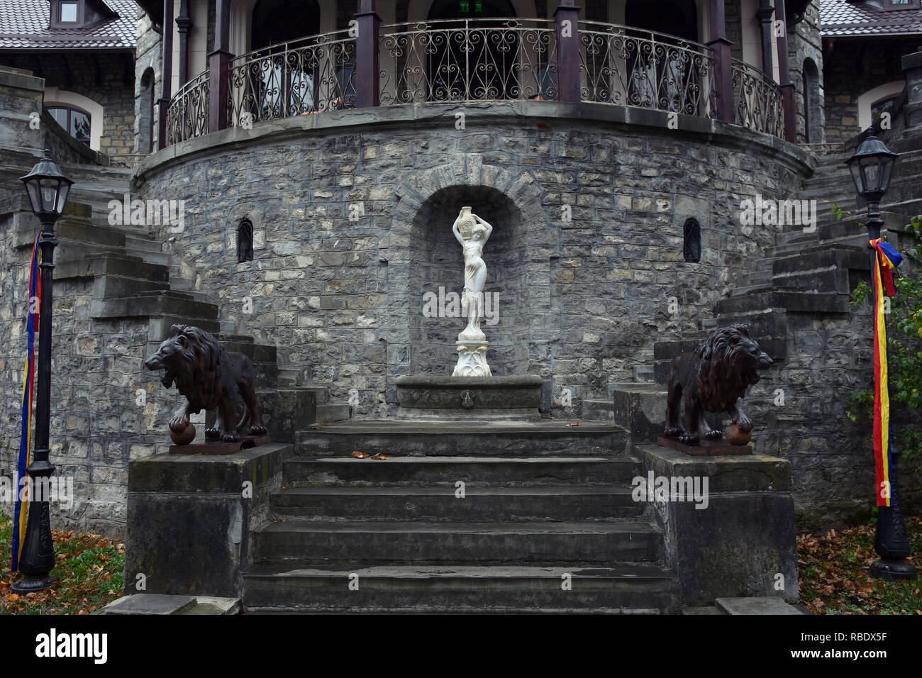 The Stirbey Castle, residence of princess Alina Stirbey and General ...
