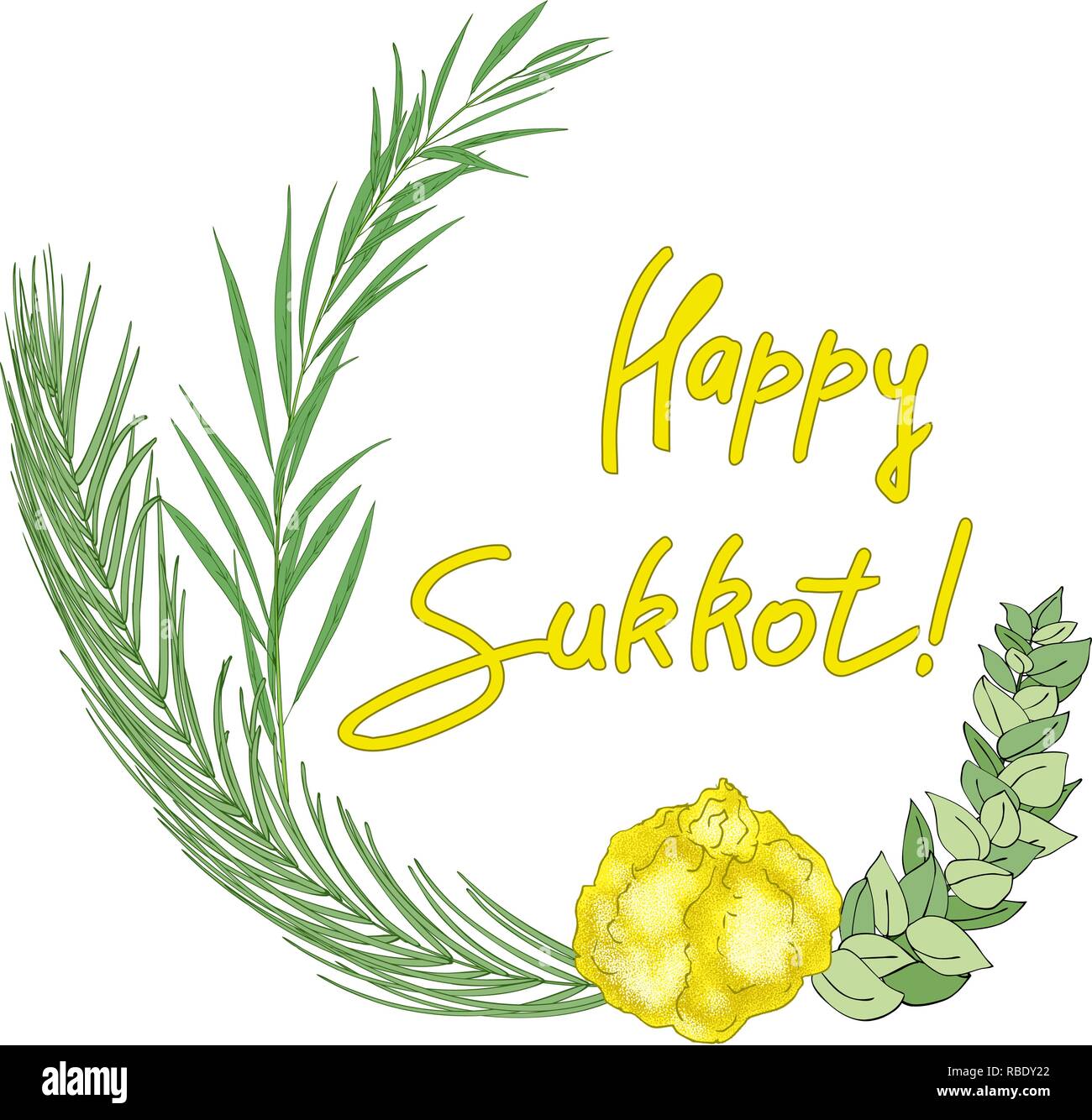 Sukkot Jewish Holiday background. Festive background with hand-written ...