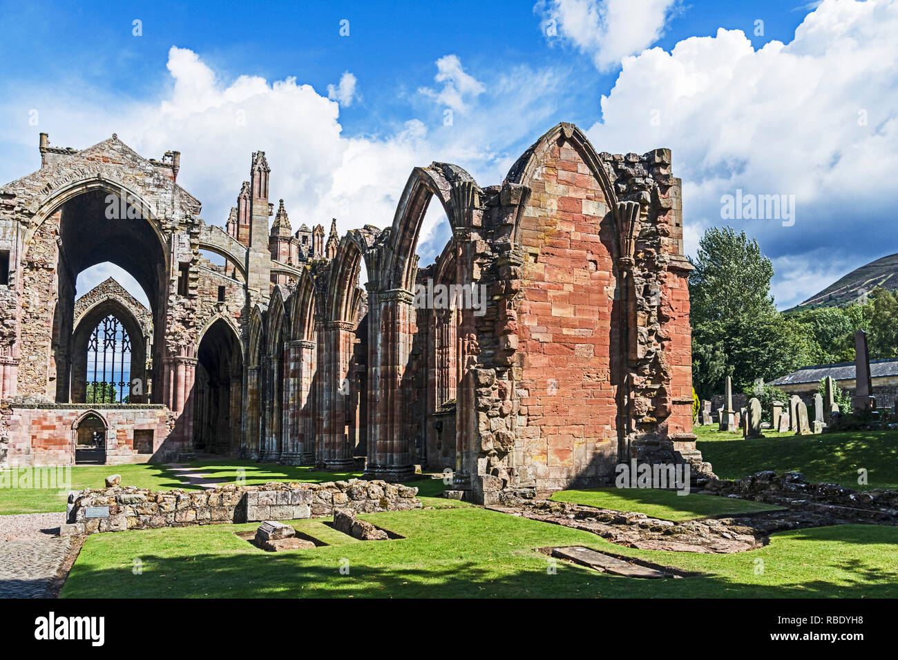 Melrose Abbey (Scotland, Great Britain Stock Photo - Alamy