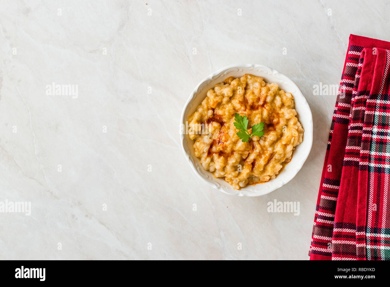 Keskek Traditional Food made with Wheat, Meat and Fried Butter Sauce ...