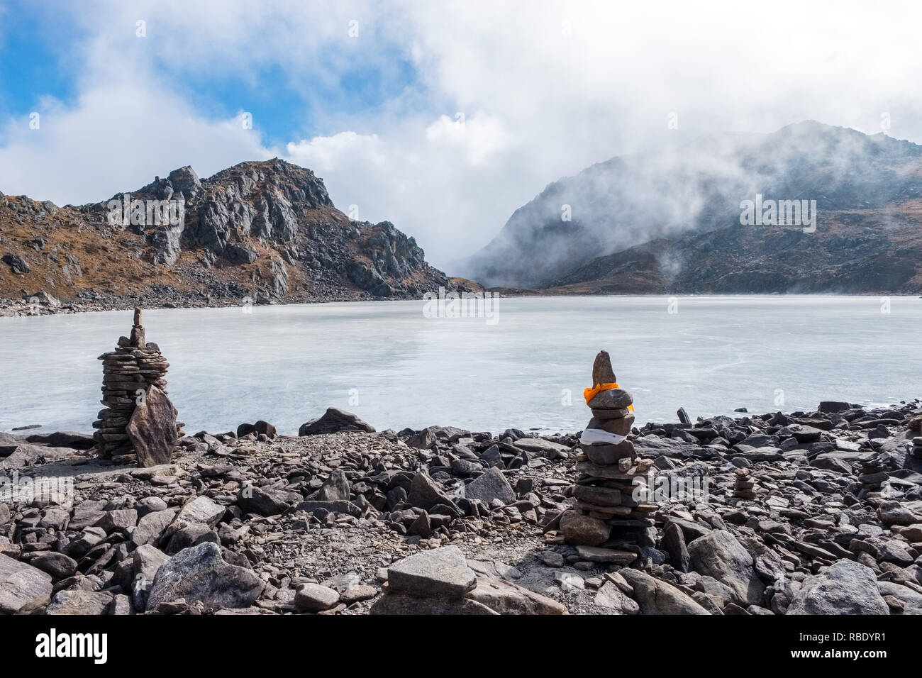 One of the sacred Gosaikund (Gosainkunda, Gosaikunda ) lakes at the ...