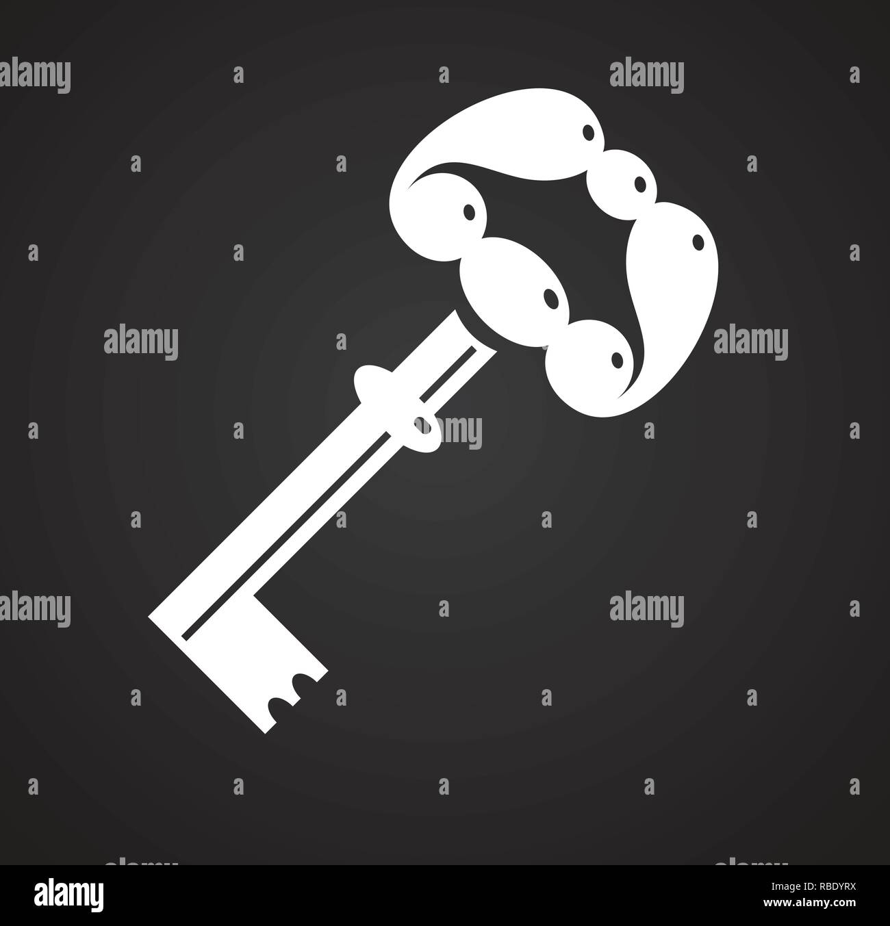 Key icon on black background for graphic and web design, Modern simple ...