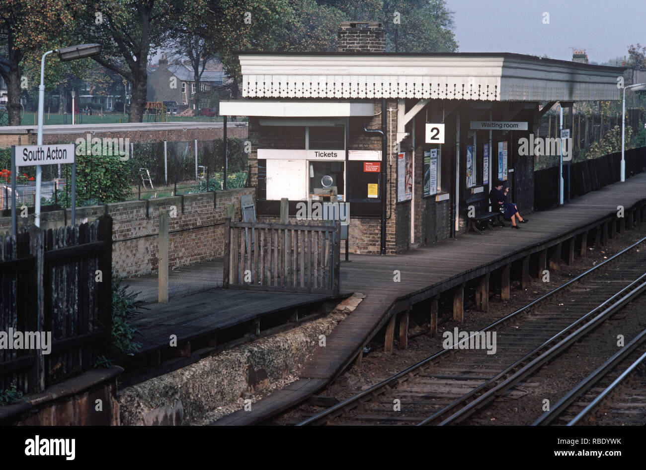 South Acton railway station on the North London Line, London, 1980s ...