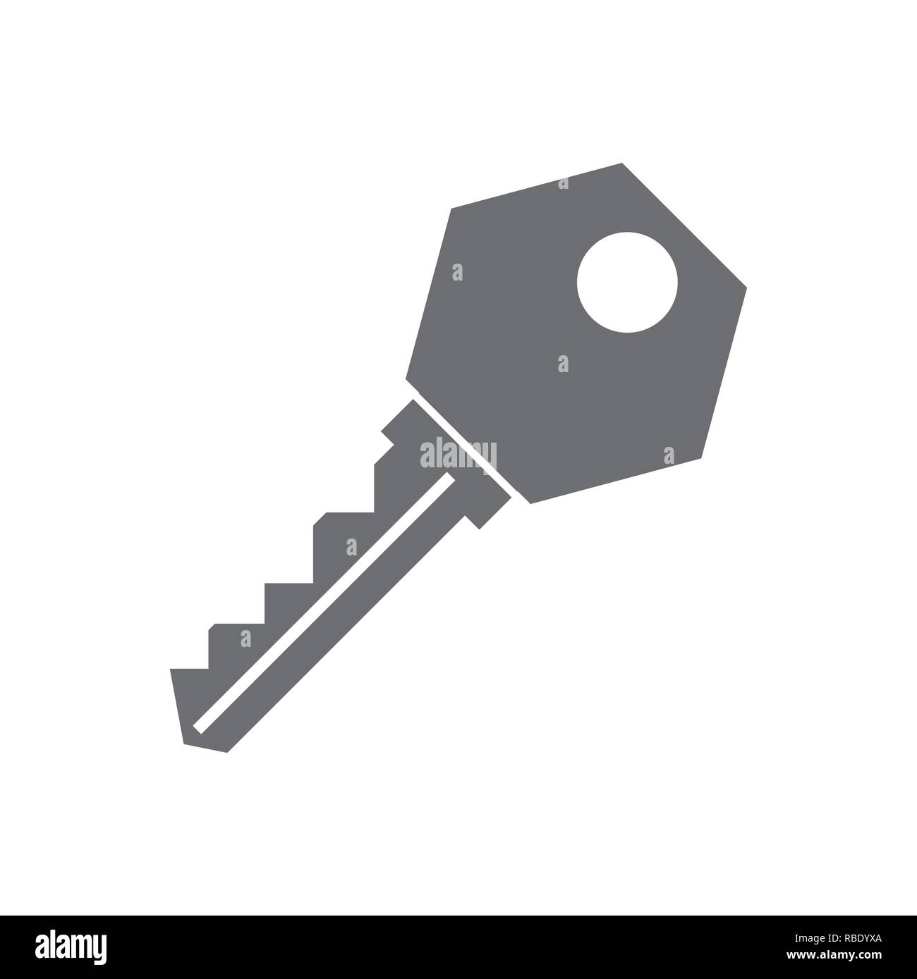 Key icon on white background for graphic and web design, Modern simple ...