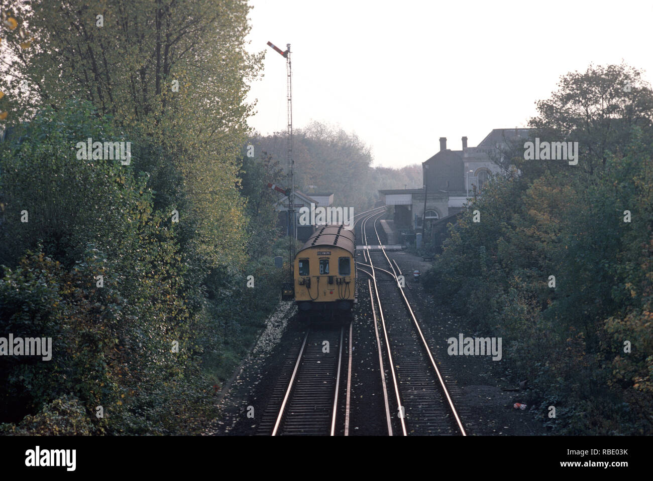 Acton Central railway station on the North London Line, London 1980s ...