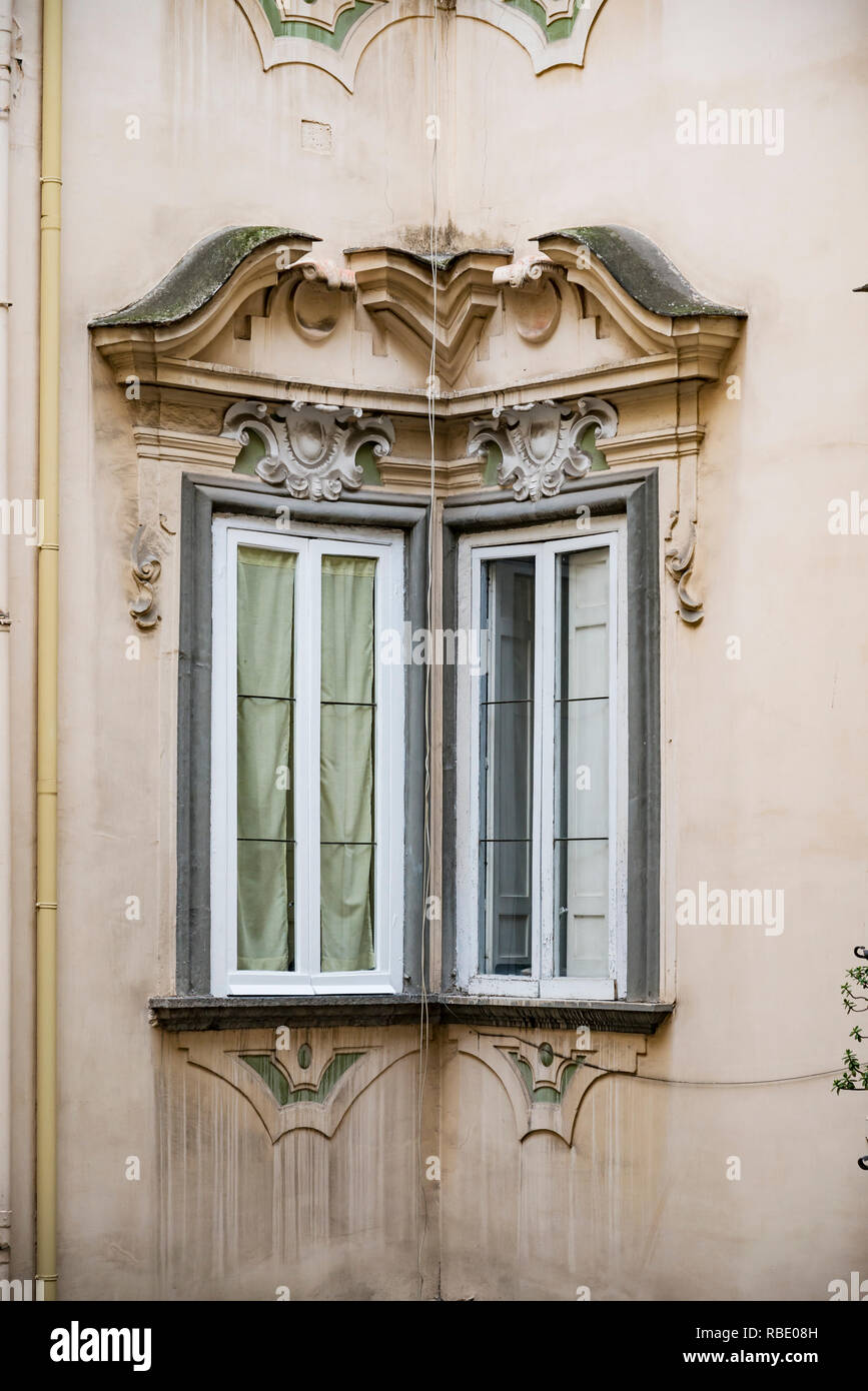 Interior of ancient medieval Spanish palace, Naples Italy Stock Photo ...