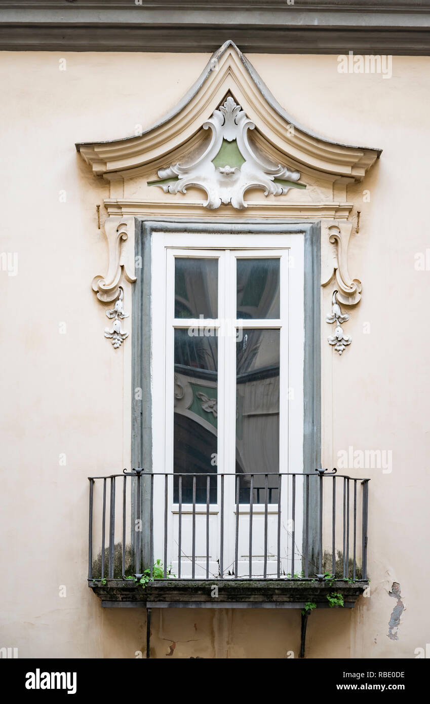Interior of ancient medieval Spanish palace, Naples Italy Stock Photo ...