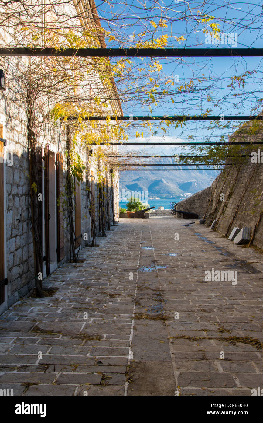 The medieval castle of the town of Budva, dedicated to Santa Maria ...