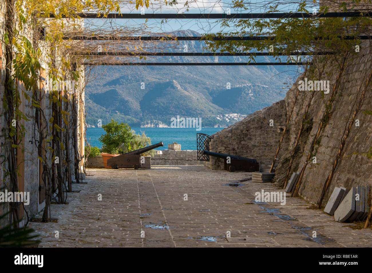 The medieval castle of the town of Budva, dedicated to Santa Maria ...