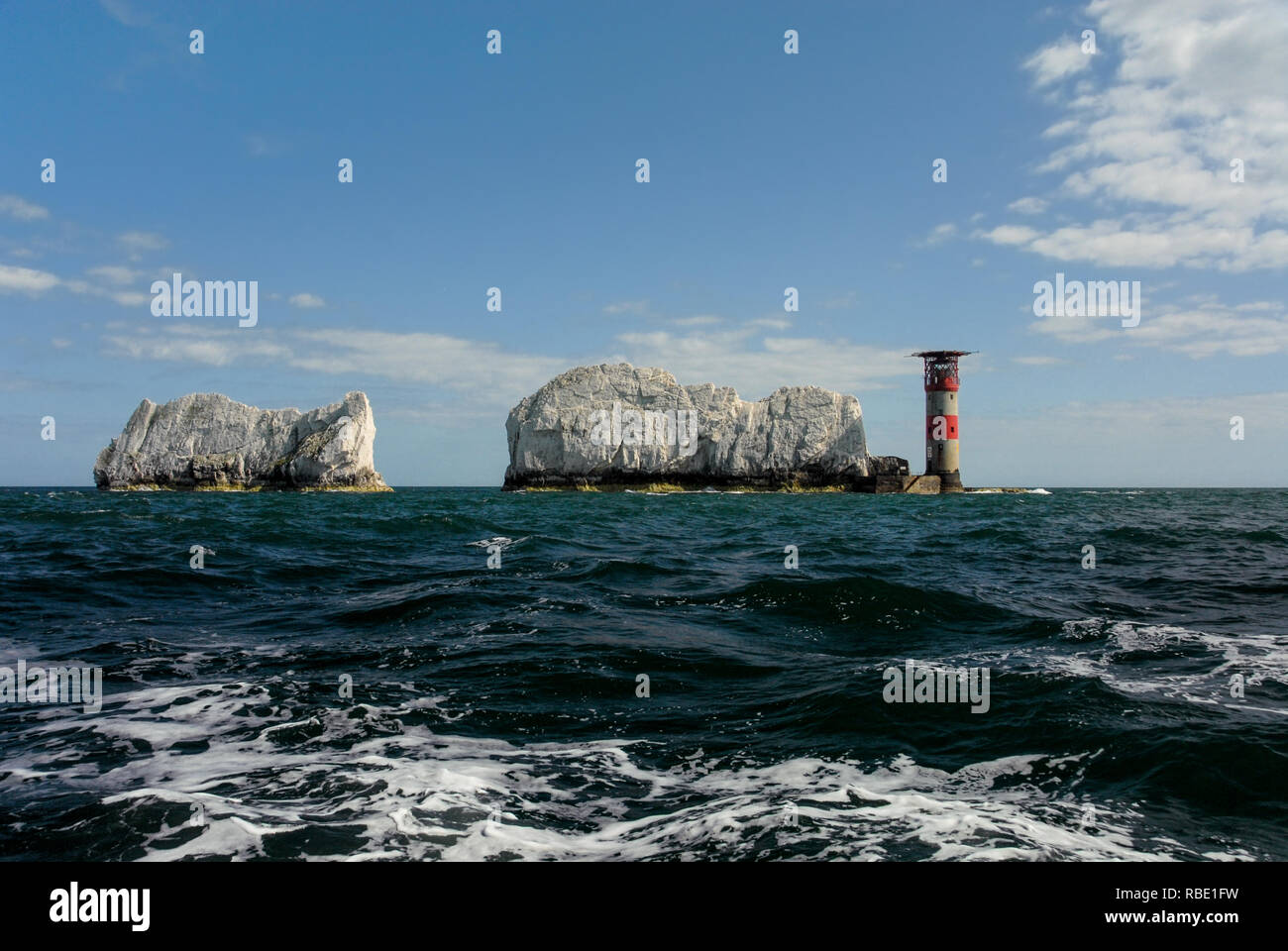 Isle of wight Cliffs Needles lighthouse Stock Photo - Alamy