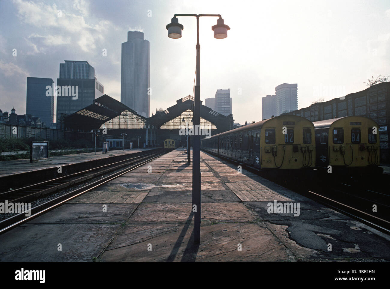 Broad Street railway station on the North London Line, London, 1980s ...
