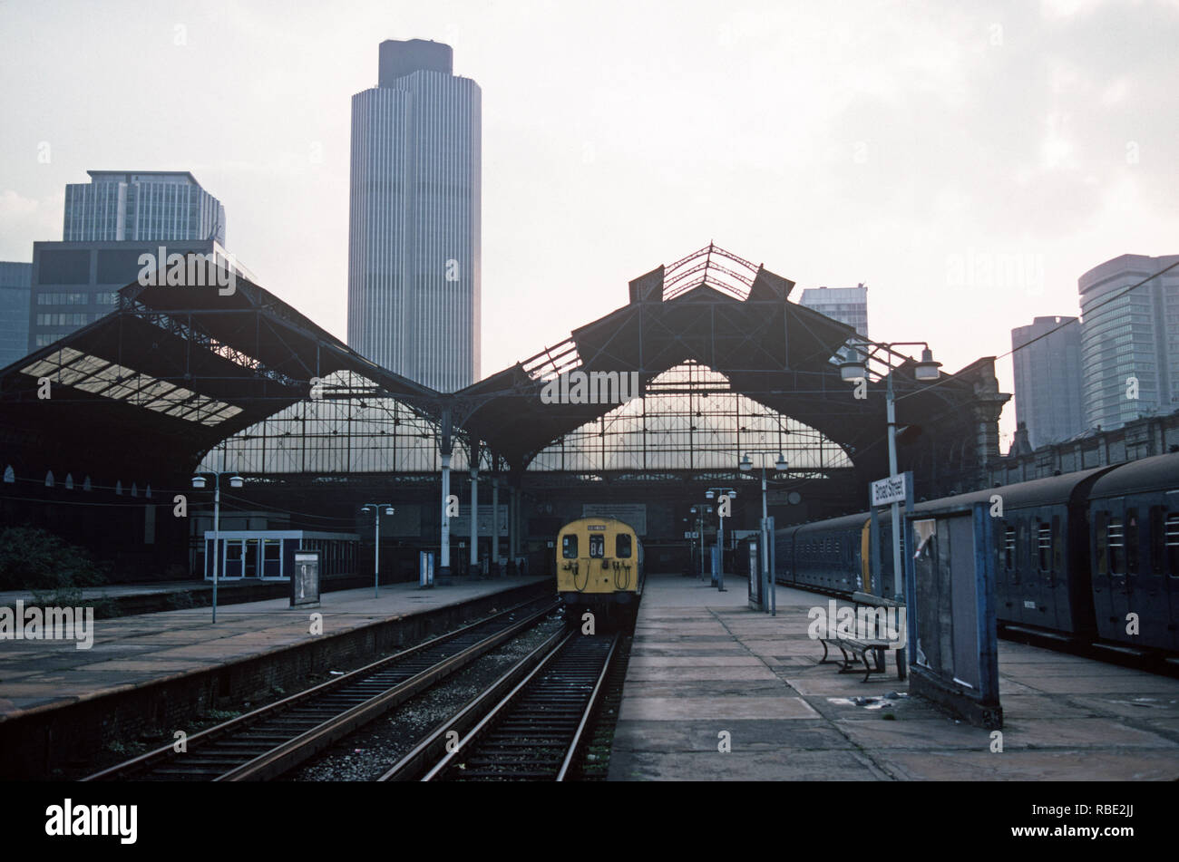Broad Street railway station on the North London Line, London, 1980s ...
