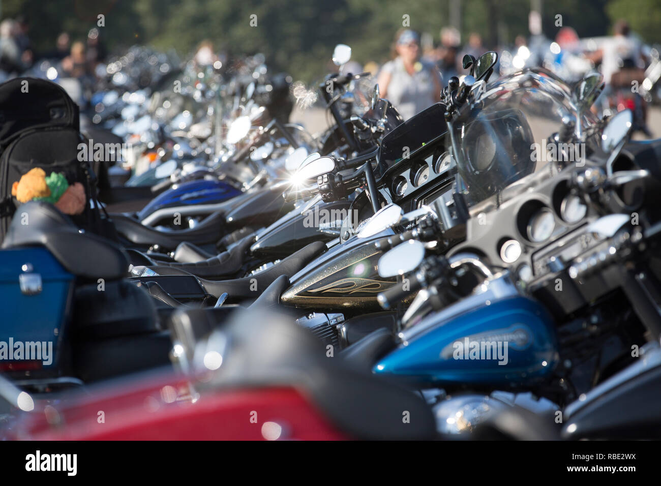 Motorcycle riders from all over the world attend the 115th Harley ...