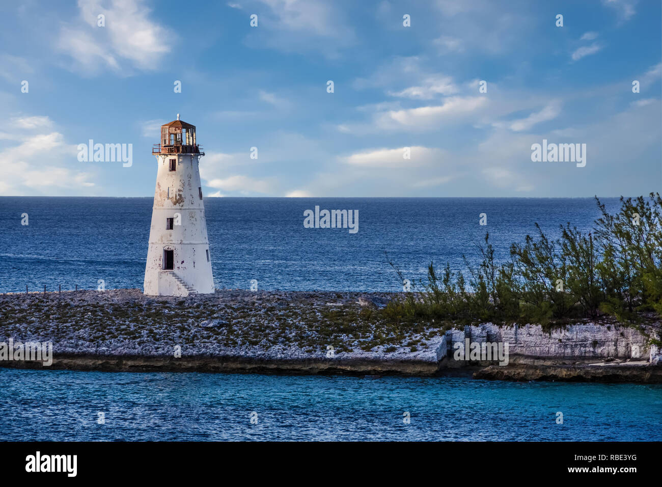 Bahamas Lighthouse in Afternoon Stock Photo - Alamy