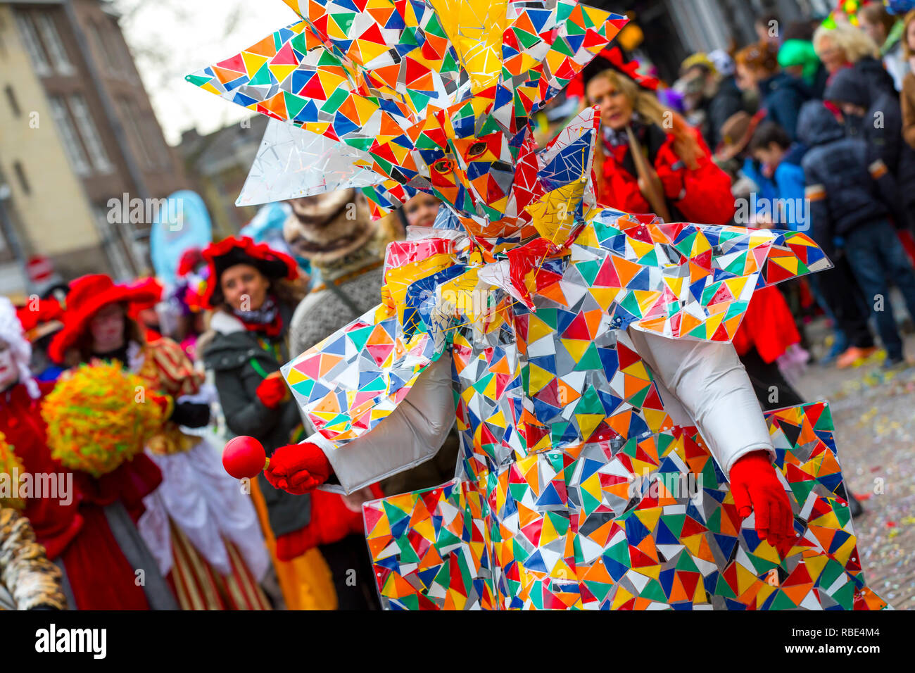 Carnival parade in Maastricht, Netherlands, on carnival Sunday, with ...