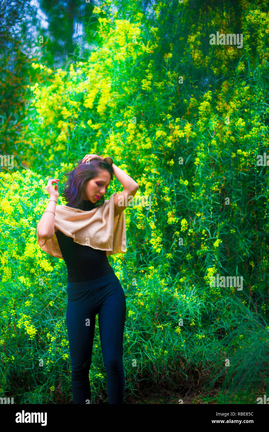 Latin female model poses for pictures in Barcelona, Spain. Barcelona's ...
