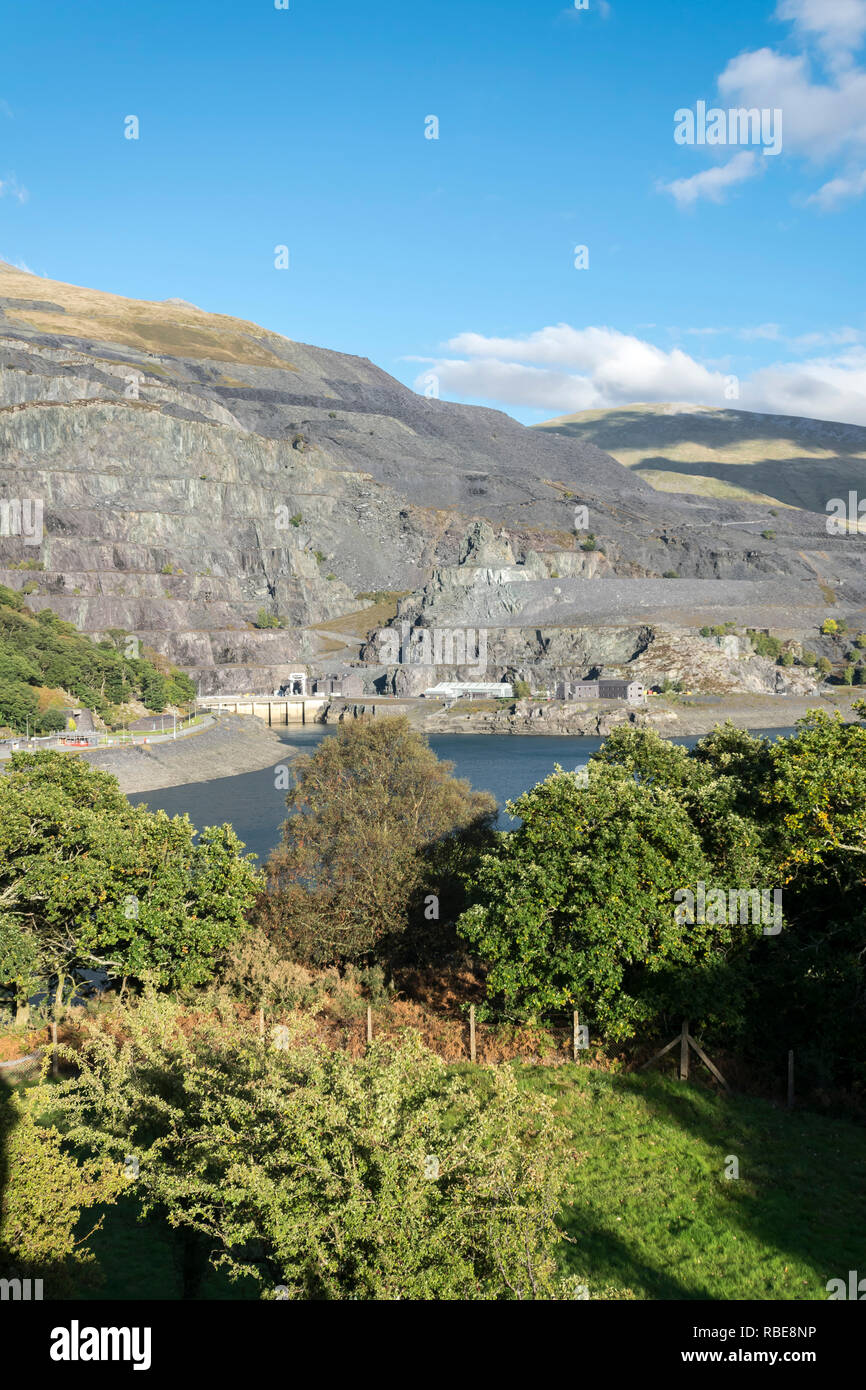 Llyn Peris lake at the base of the Dinorwig Power Station in North ...