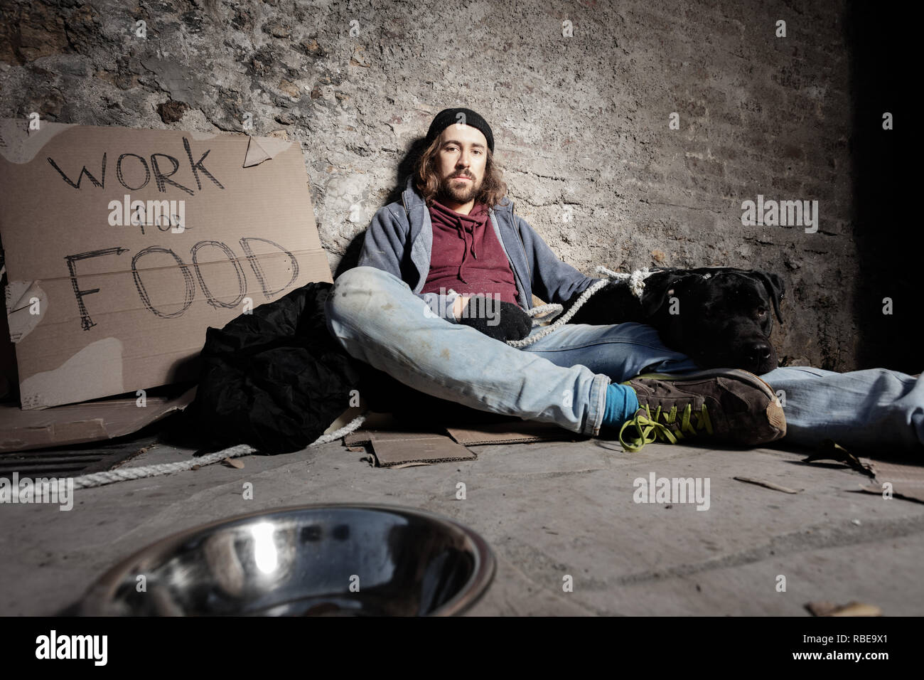 Rags sitting hi-res stock photography and images - Alamy