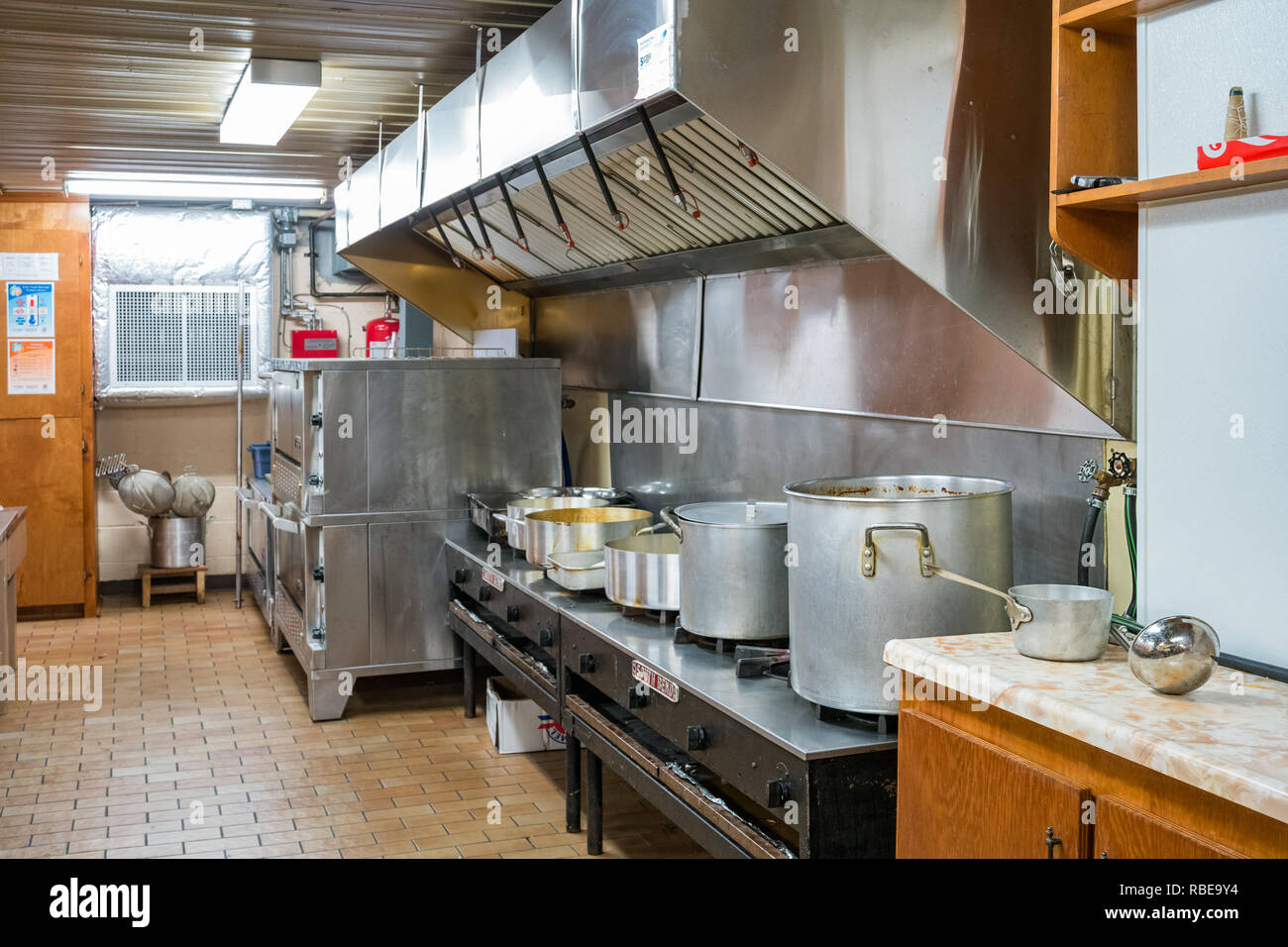 Church community kitchen Stock Photo - Alamy