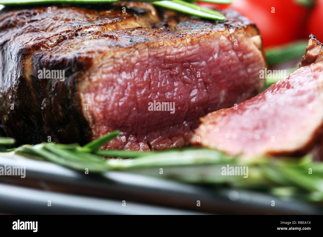 Barbecue Rib Eye Steak. Black Angus Prime meat steaks Machete ...