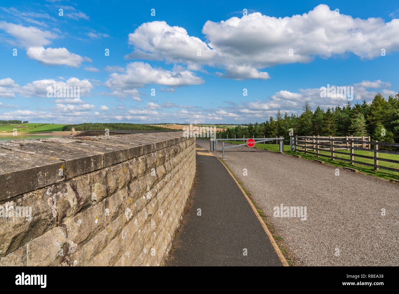 The dam of the Derwent Reservoir, County Durham, England, UK Stock ...