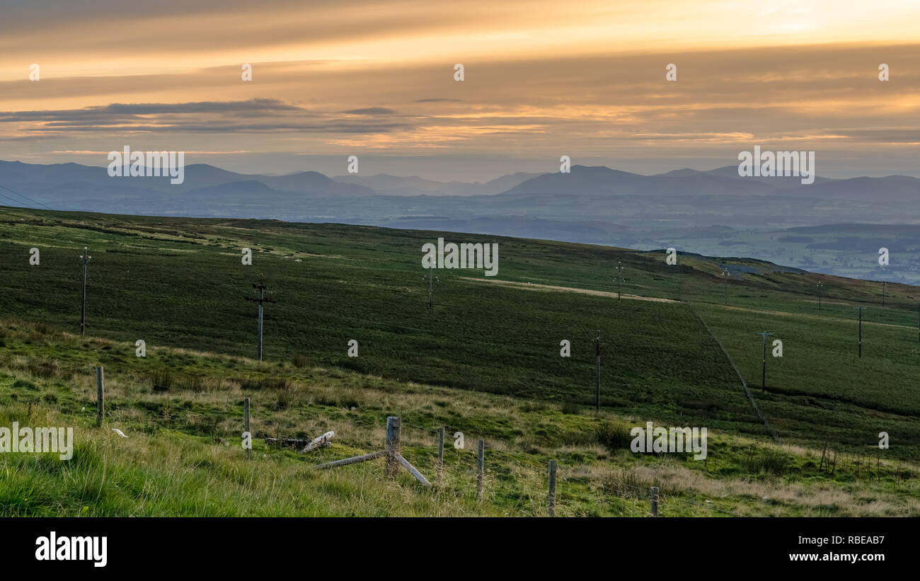 View over Greenfell Raise from Hartside Top on the A686 between Alston ...
