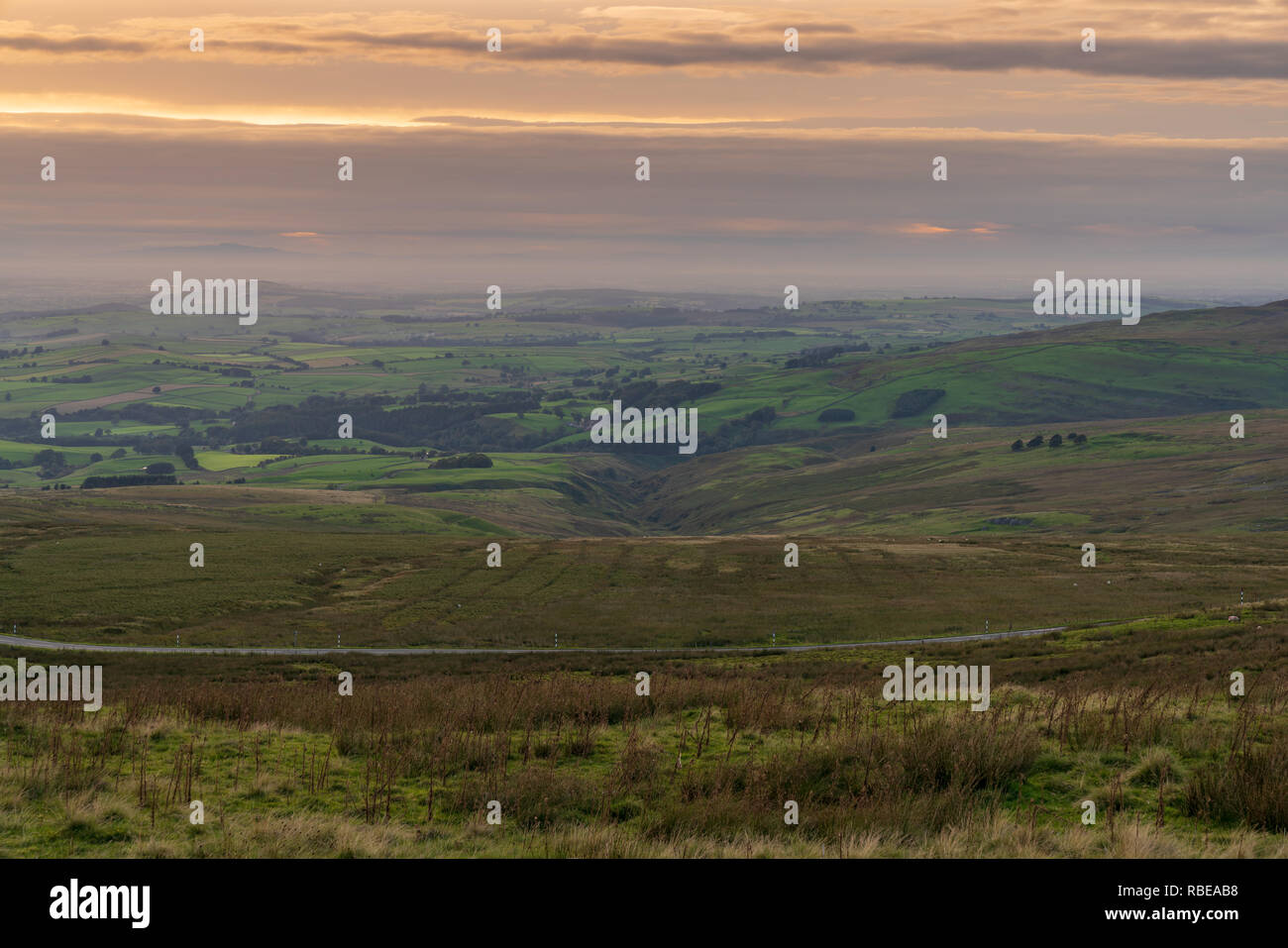 View over Greenfell Raise from Hartside Top on the A686 between Alston ...