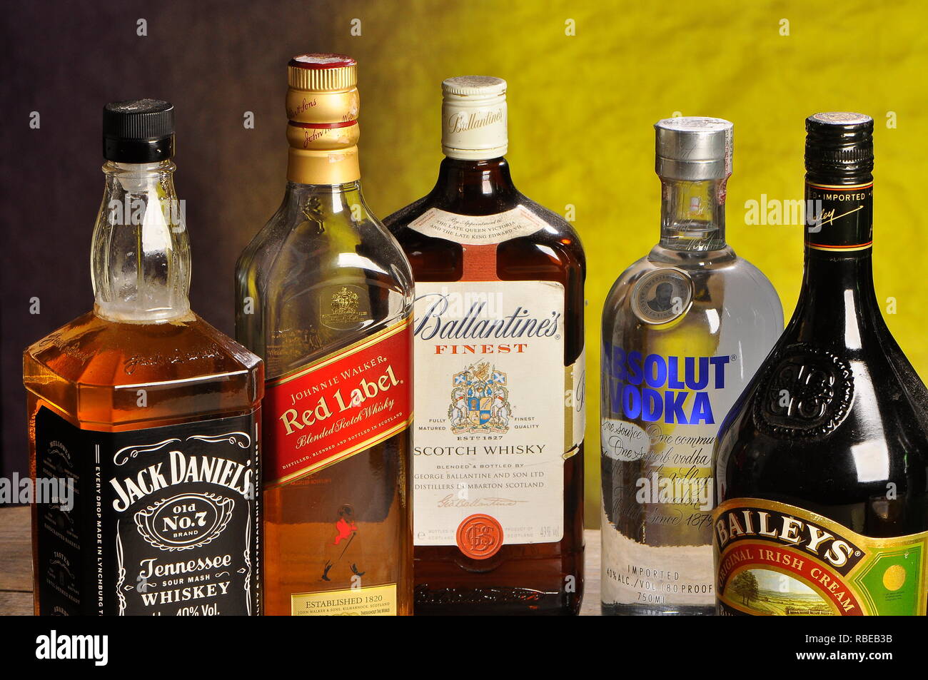 Mixed alchoolic beverages Stock Photo - Alamy