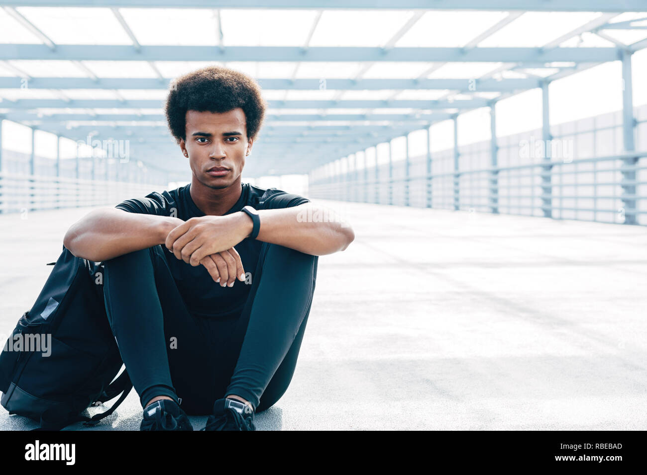 Runner sitting hi-res stock photography and images - Alamy