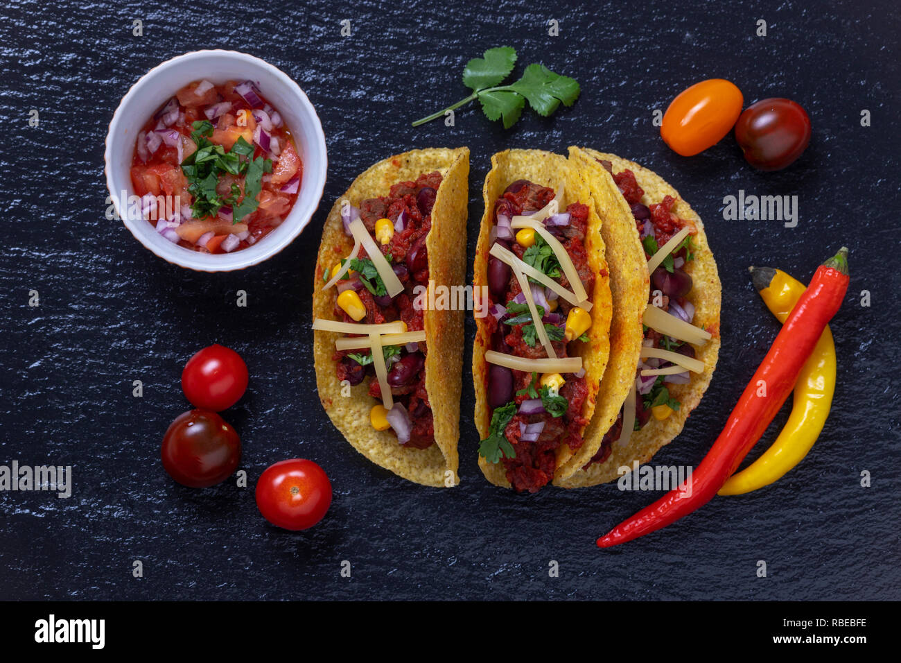 Three Tacos High Resolution Stock Photography and Images - Alamy
