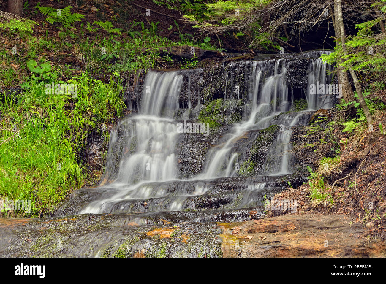 Alger Falls, Alger county near Munising, Michigan, USA Stock Photo - Alamy