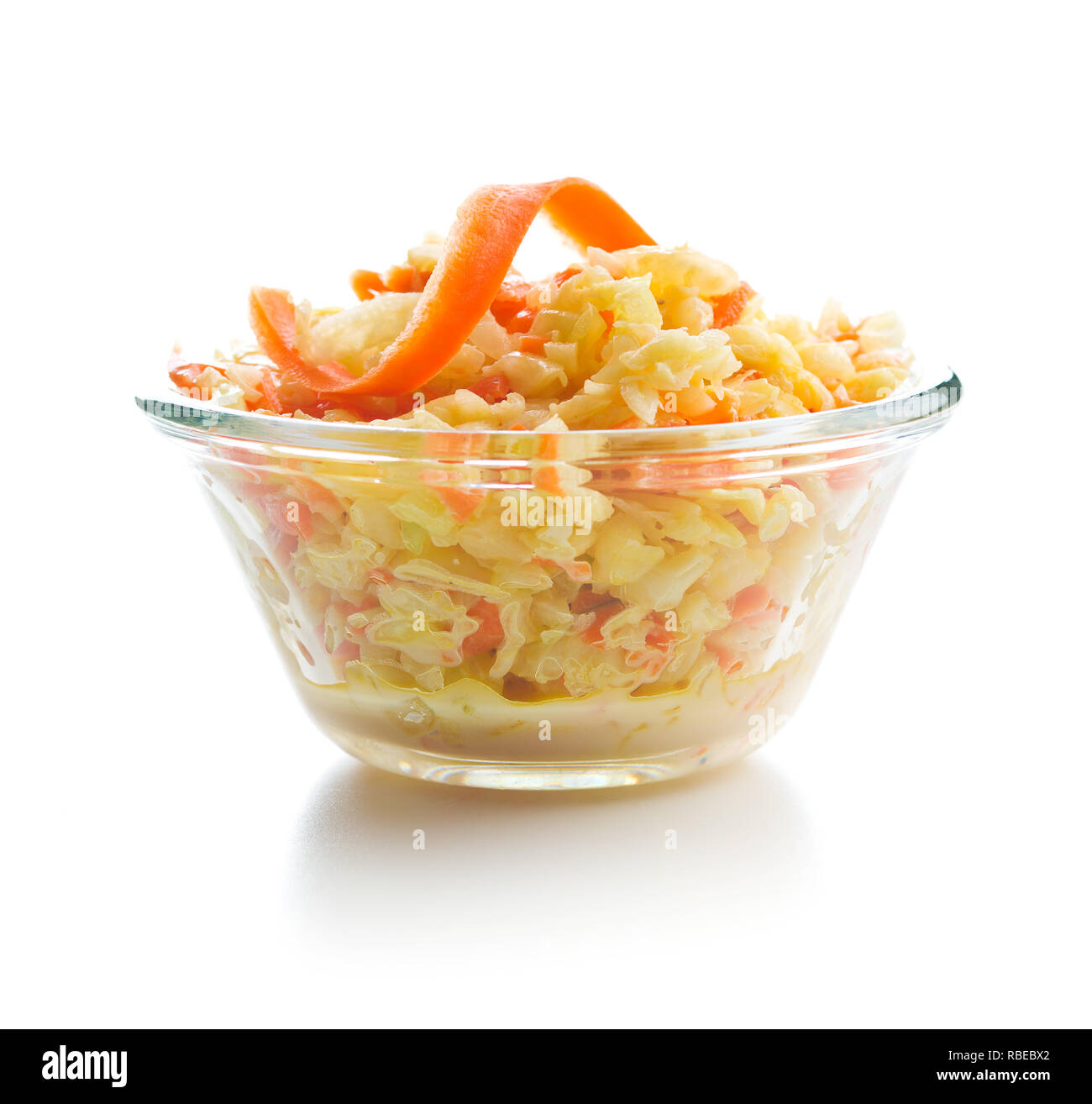 Bowl of coleslaw. Vegetable salad isolated on white background Stock ...