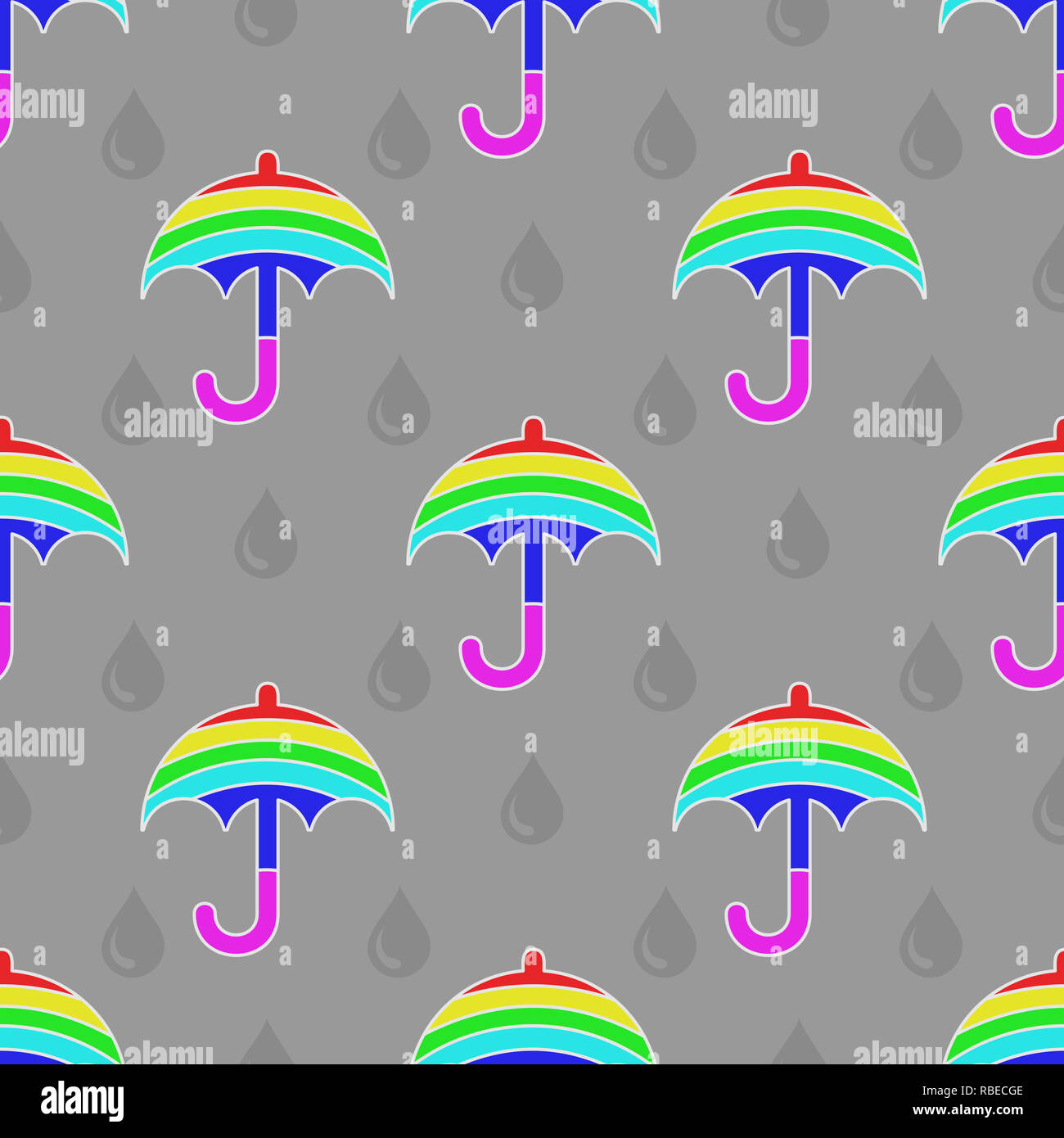 Umbrella with raindrops symbol hi-res stock photography and images - Alamy