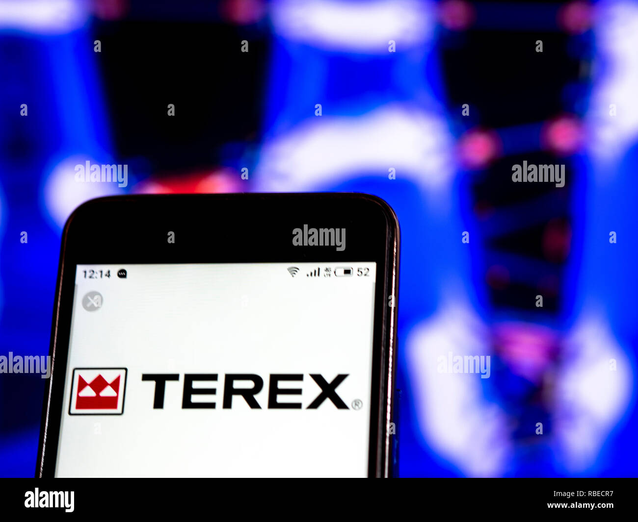 Terex Manufacturing company logo seen displayed on smart phone Stock ...