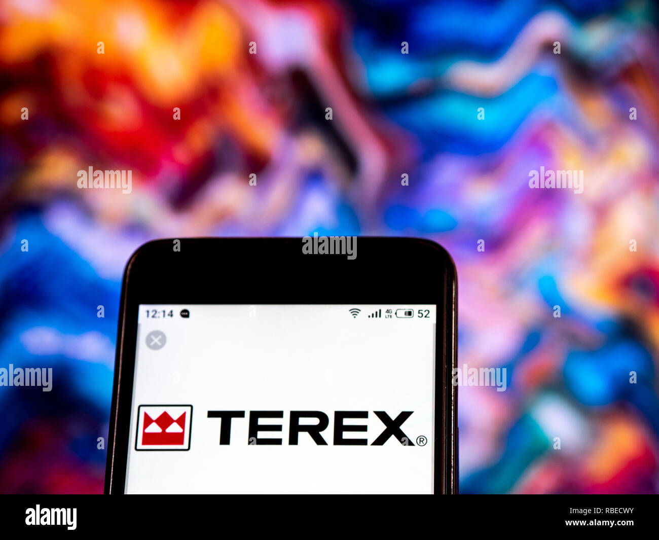 Terex Manufacturing company logo seen displayed on smart phone Stock ...
