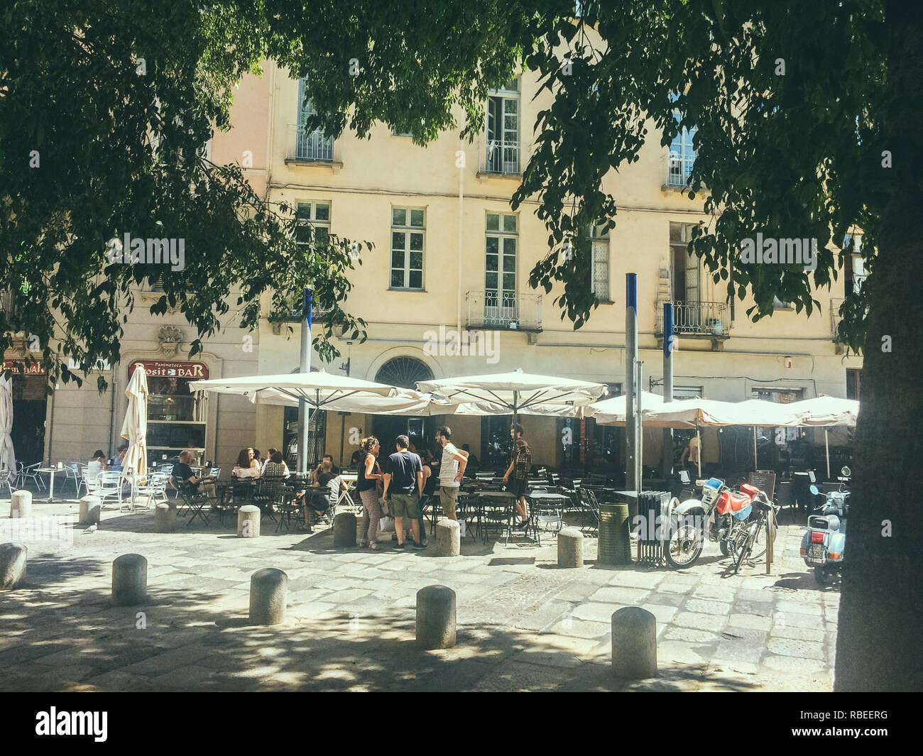 A typical square in turins Italy: Giardino Bottero Turin Stock Photo ...