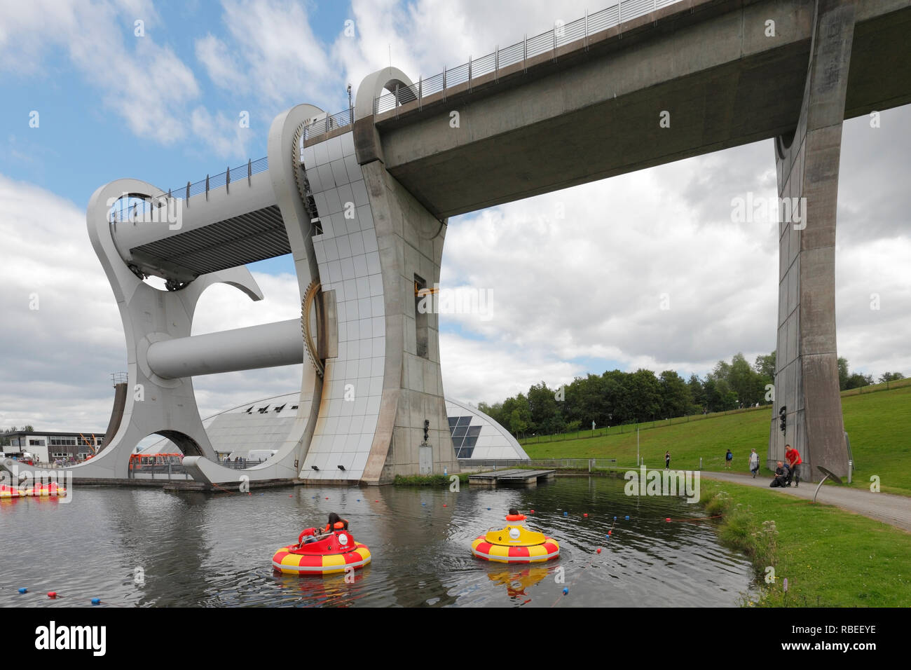 The Falkirk Wheel and the Forth and Clyde Canal Falkirk Scotland Stock ...