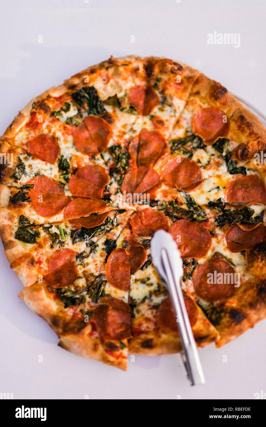Pizza top down hi-res stock photography and images - Alamy