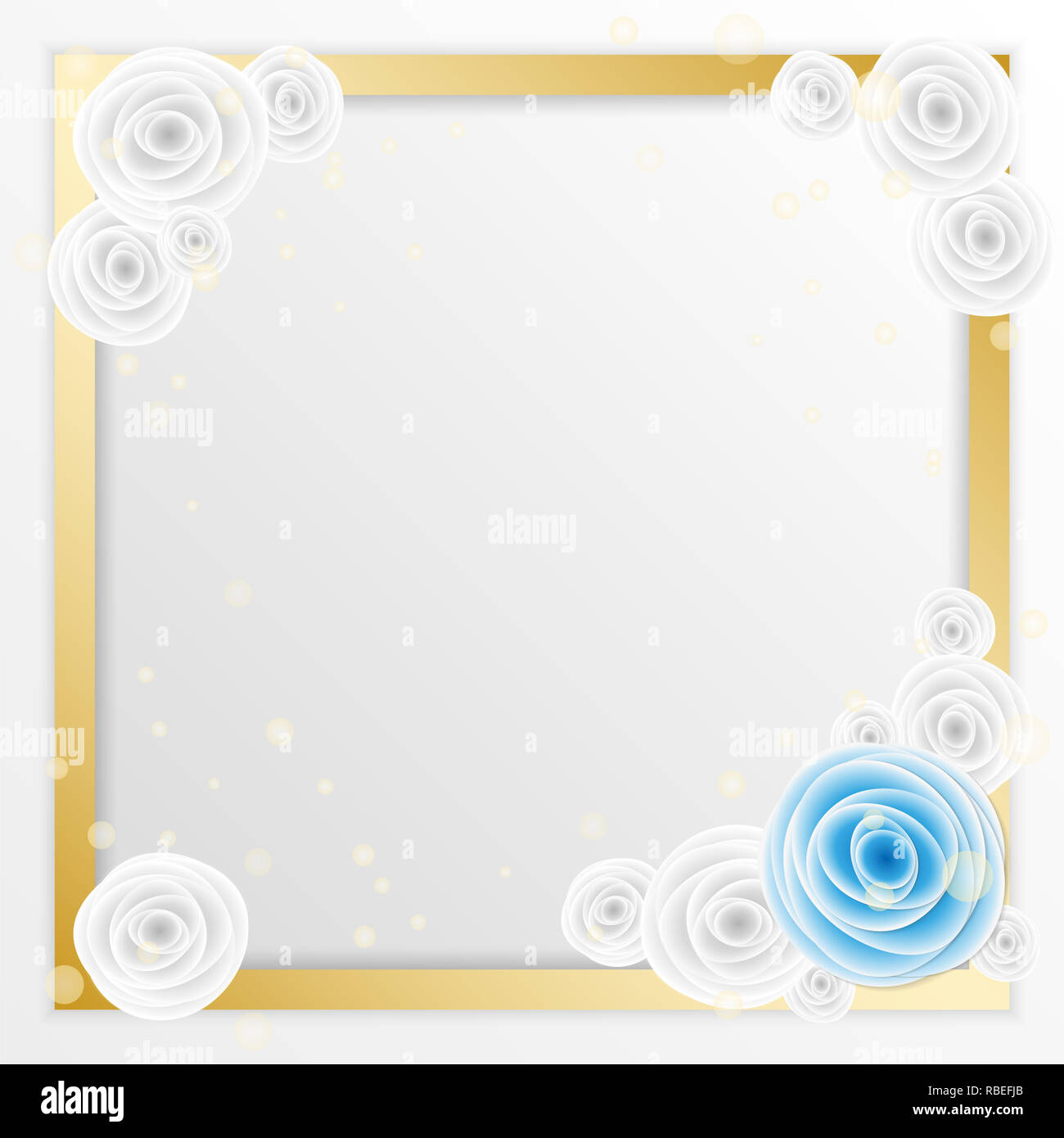 Rose flower greeting card with square space to write text Stock Photo ...