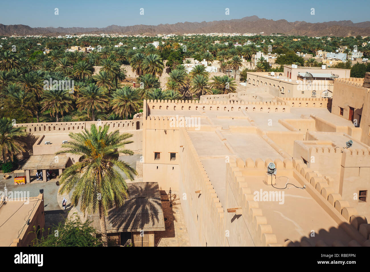 The historic fortress in the city of Nizwa, Oman Stock Photo - Alamy