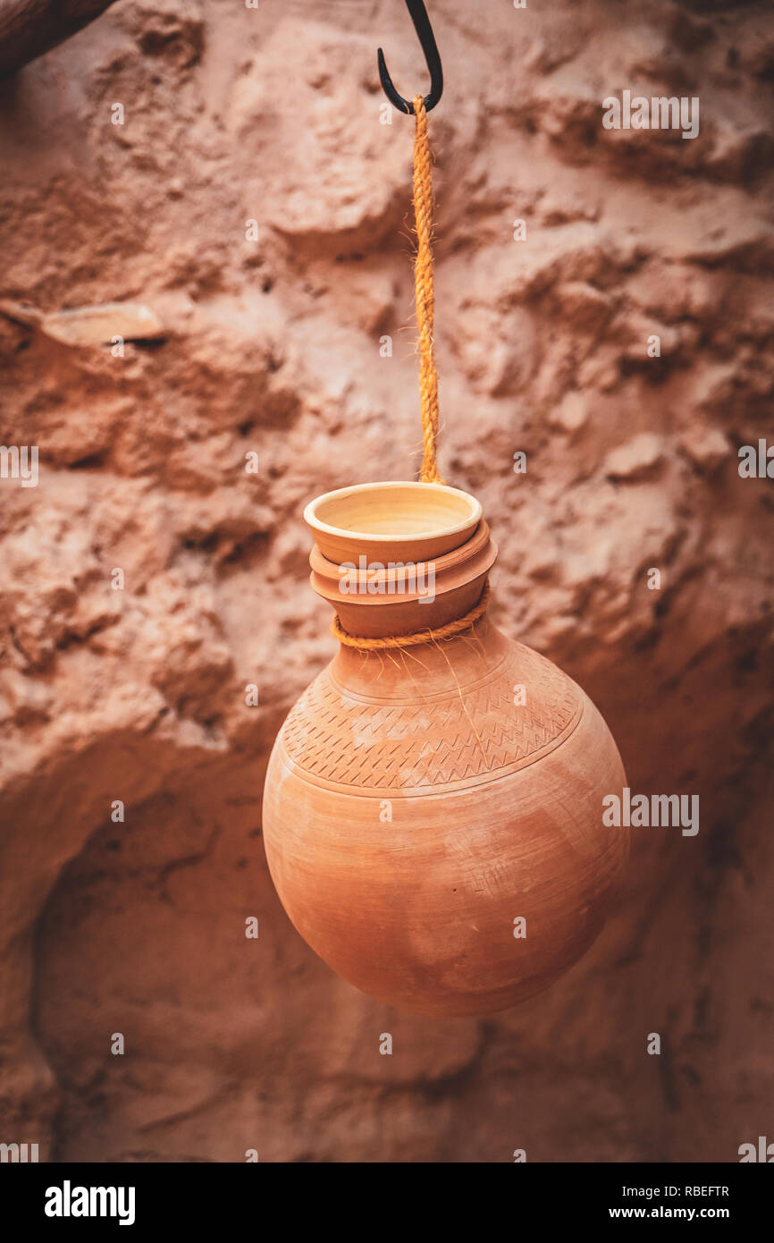 Traditional handicraft pots in Nizwa, the ancient capital of Oman Stock ...