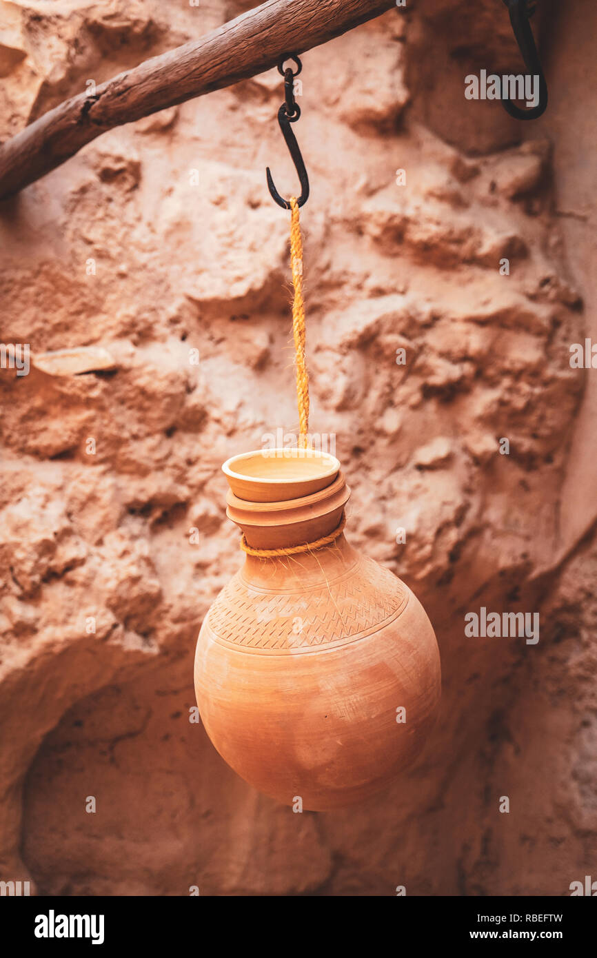 Traditional handicraft pots in Nizwa, the ancient capital of Oman Stock ...