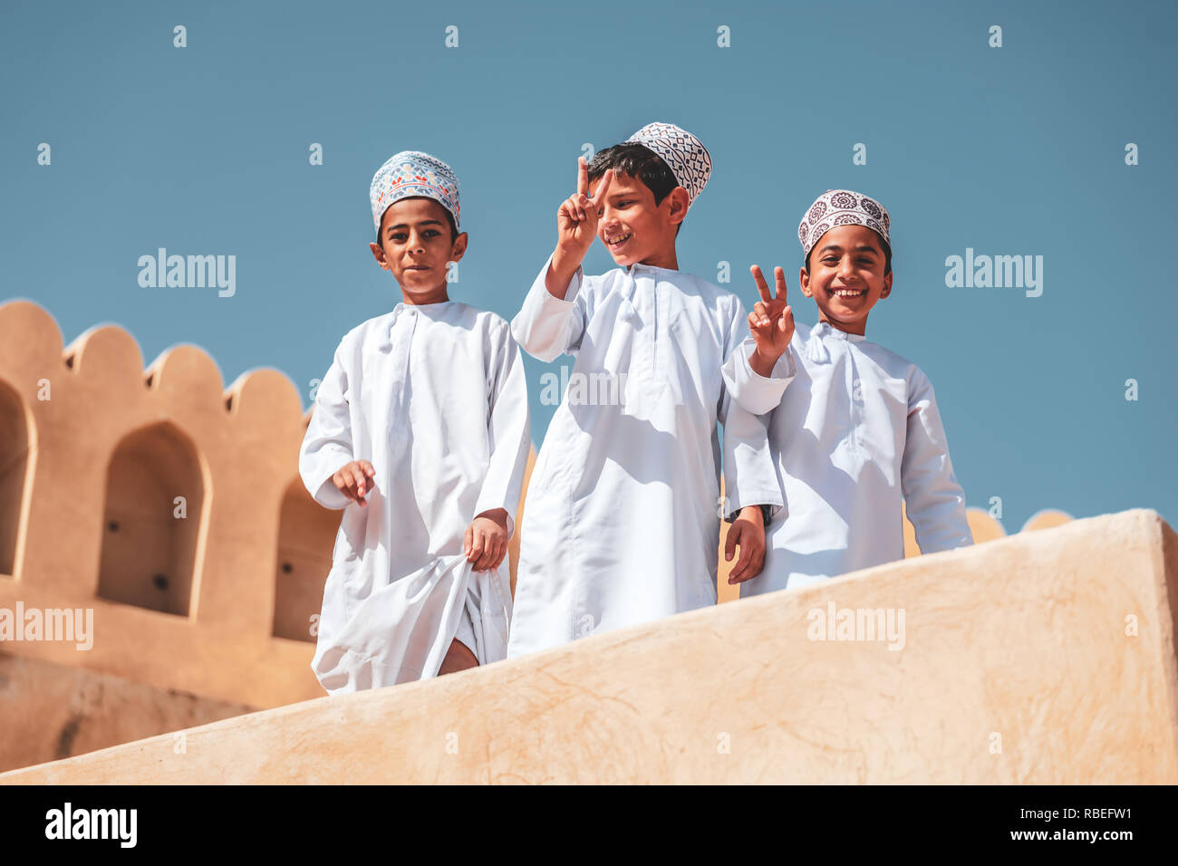 Candid portrait of a cute omani kid in Nizwa Stock Photo - Alamy