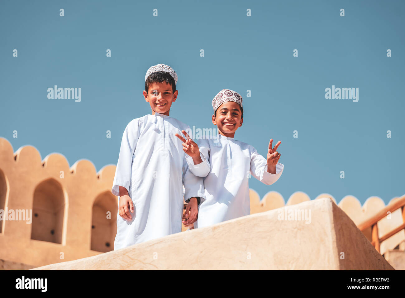 Candid portrait of a cute omani kid in Nizwa Stock Photo - Alamy