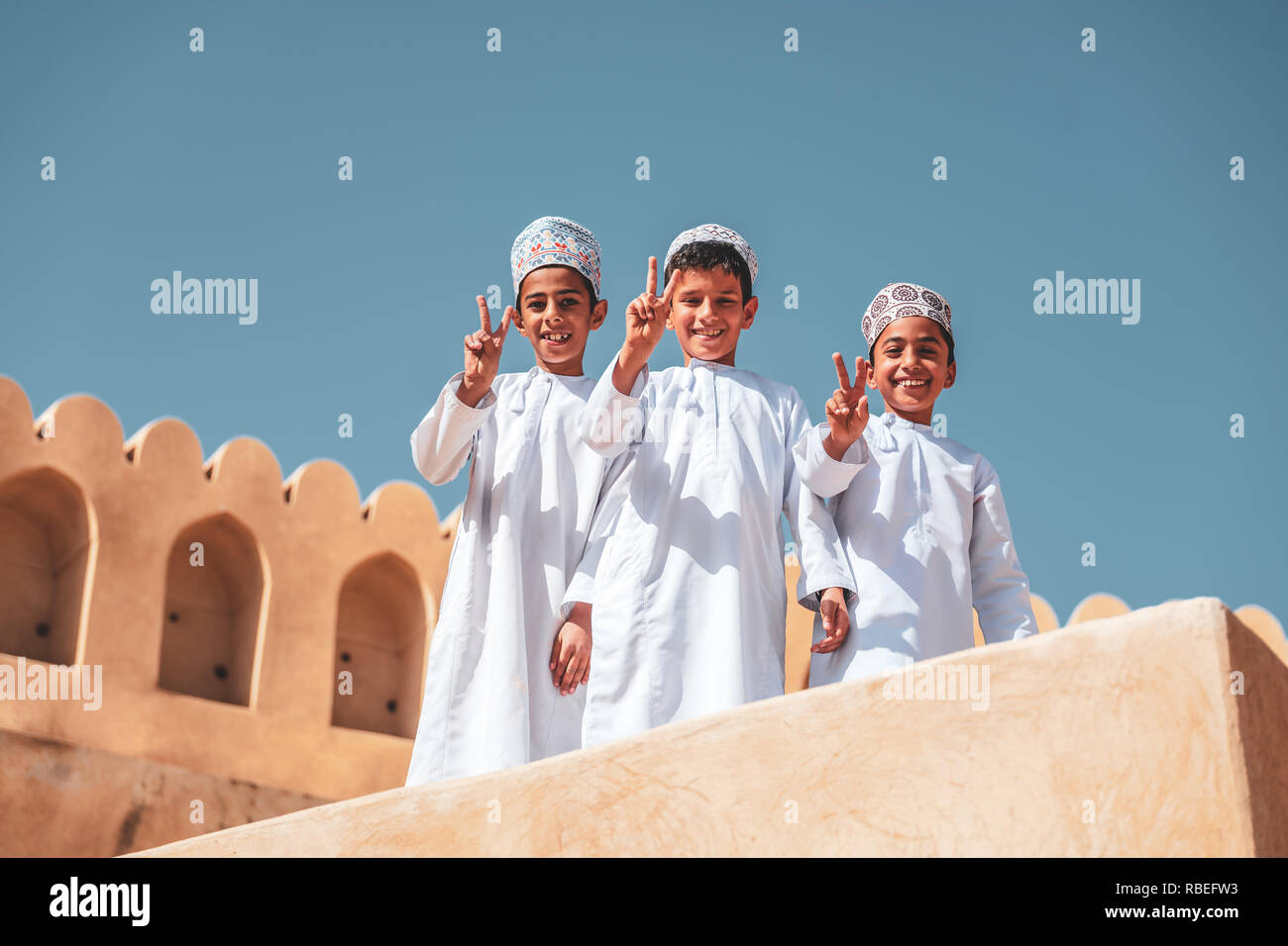 Candid portrait of a cute omani kid in Nizwa Stock Photo - Alamy