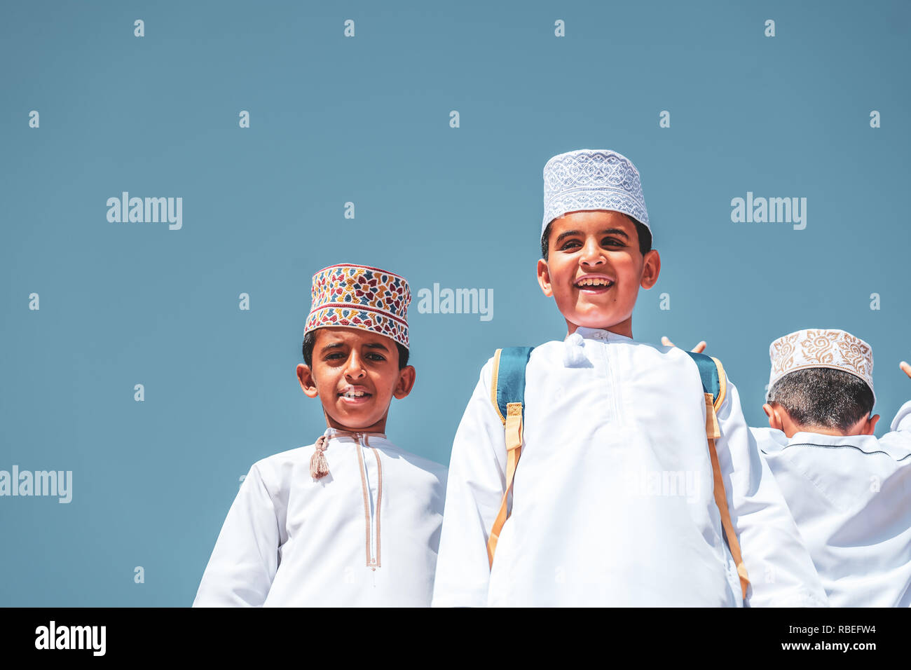 Candid portrait of a cute omani kid in Nizwa Stock Photo - Alamy