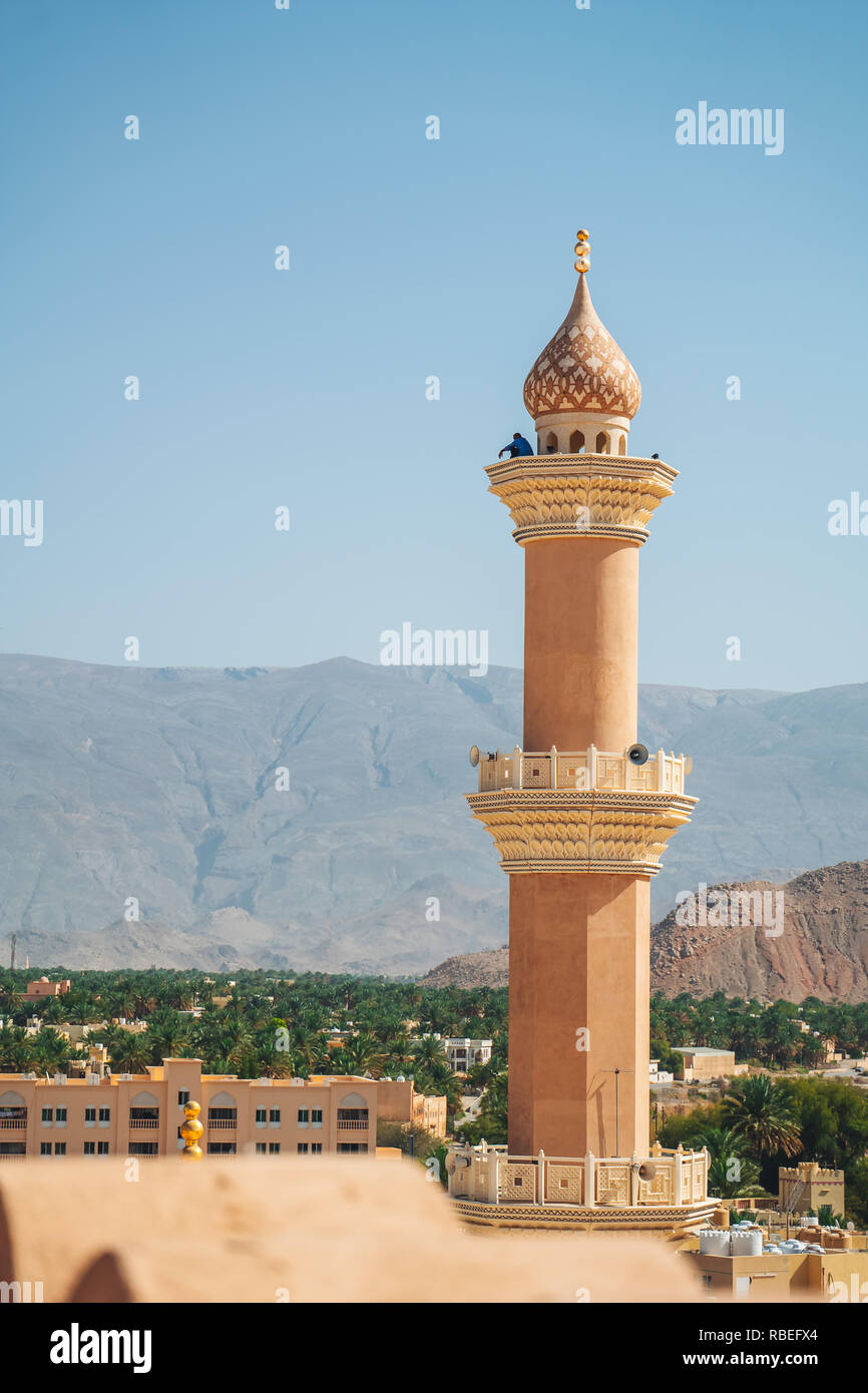 The historic fortress in the city of Nizwa, Oman Stock Photo - Alamy