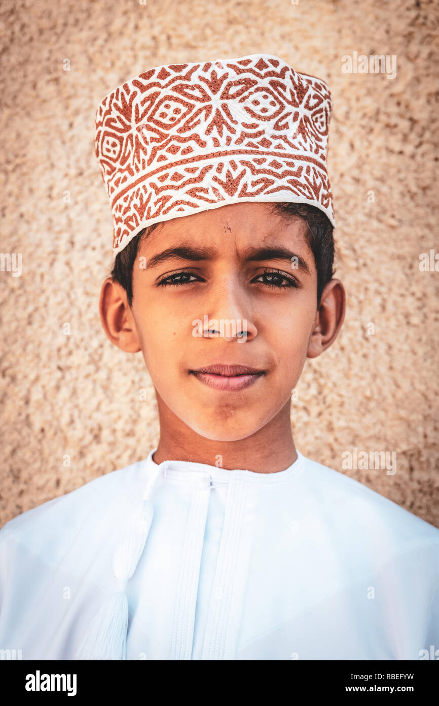 Candid portrait of a cute omani kid in Nizwa Stock Photo - Alamy