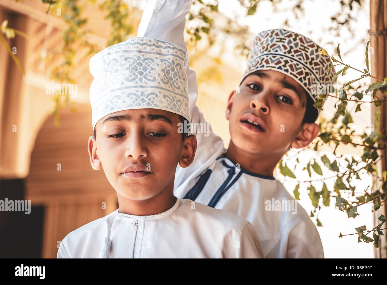 Candid portrait of a cute omani kid in Nizwa Stock Photo - Alamy